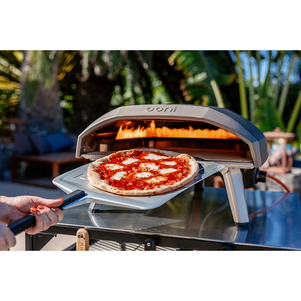 Offer - Save On Ooni 14" Perforated Pizza Peel with Ooni Koda 16 Gas Pizza Oven - Outdoor Portable Propane Gas Pizza Oven For Authentic Stone Baked
