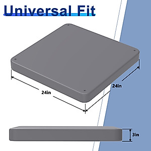 Wincomfort Condenser Pad for Air Conditioner Heat Pump, 24'' x 24'' x 3'' AC Base Stand Plastic Outdoor Condenser Equipment Anti-Vibration Pads