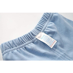 Teach Leanbh Unisex-Baby 3-Pack Cotton Soild Color Short with Drawstring 3-24 Months (3-6 Months, Green/Gray/Blue)