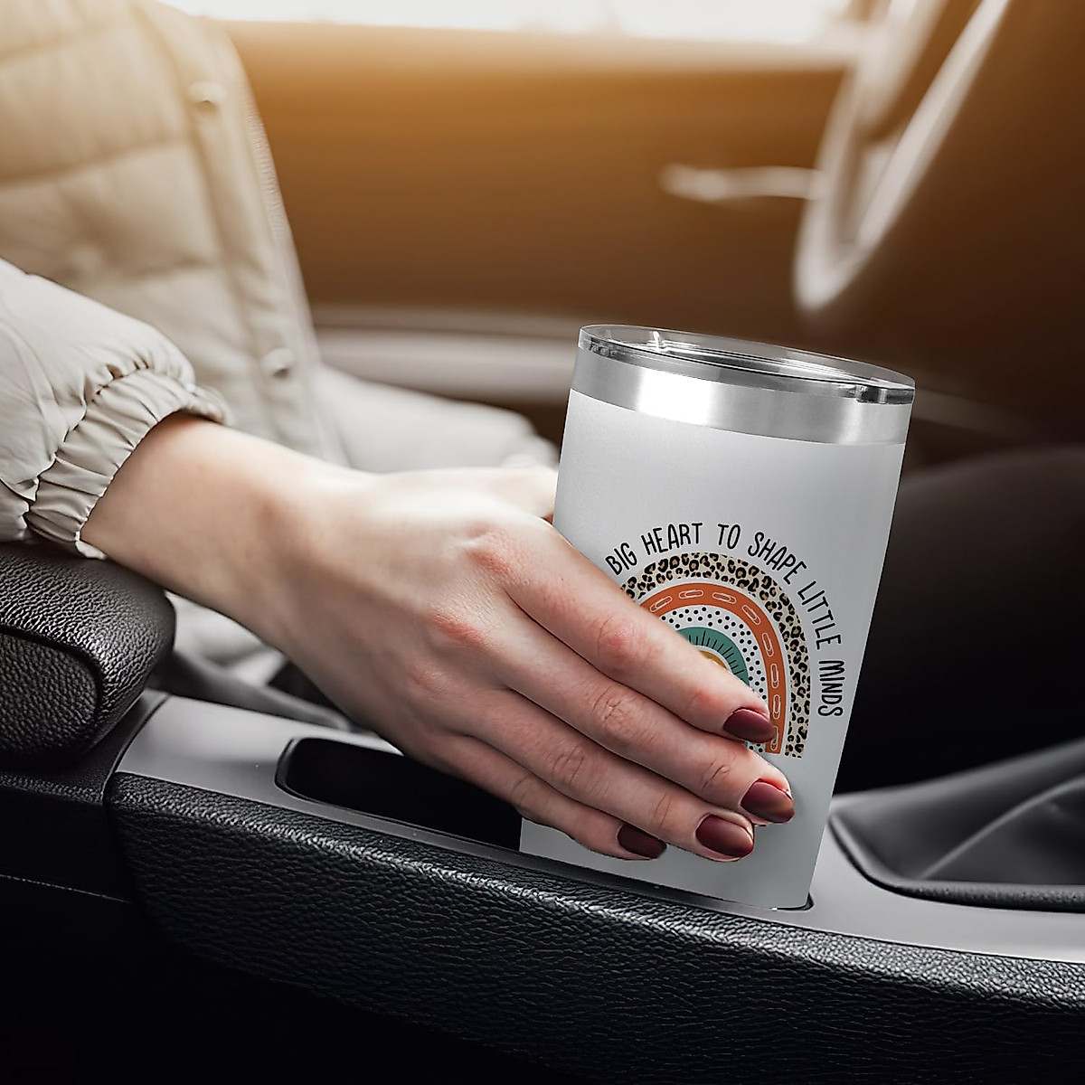 OASSIE Teacher Appreciation Gifts For Women - 20 Oz Stainless Steel Insulated Coffee Tumbler With Lid - Teachers Day Graduation Back To School Thank You Birthday Gifts For Women Teacher Coworkers