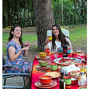 Canyon Cactus Ceramics Spanish Terracotta Set Of 3 Small Dipping Bowls, Orange