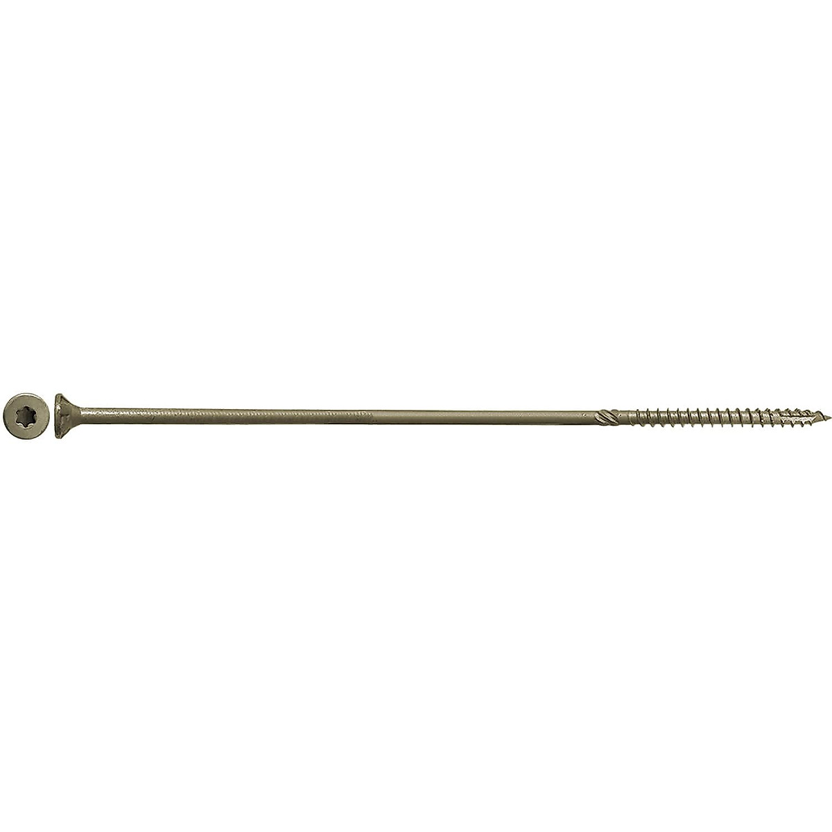 Jake Sales #15x10" Extra Long Bronze Star Wood Screw Torx/Star Drive Head - Multipurpose Torx/Star Drive Wood Screws - (1 Pound ~12 Screws)