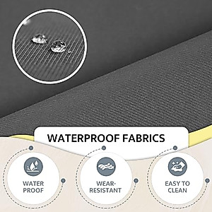 mudilun 16x16x3inch Outdoor Chair Cushions Double Piping with Carrying Handle Patio Furniture Cushions Outdoor with Zipper Waterproof Seat Cushions Set of 2 Durable Garden Sofa Couch Chair Pads