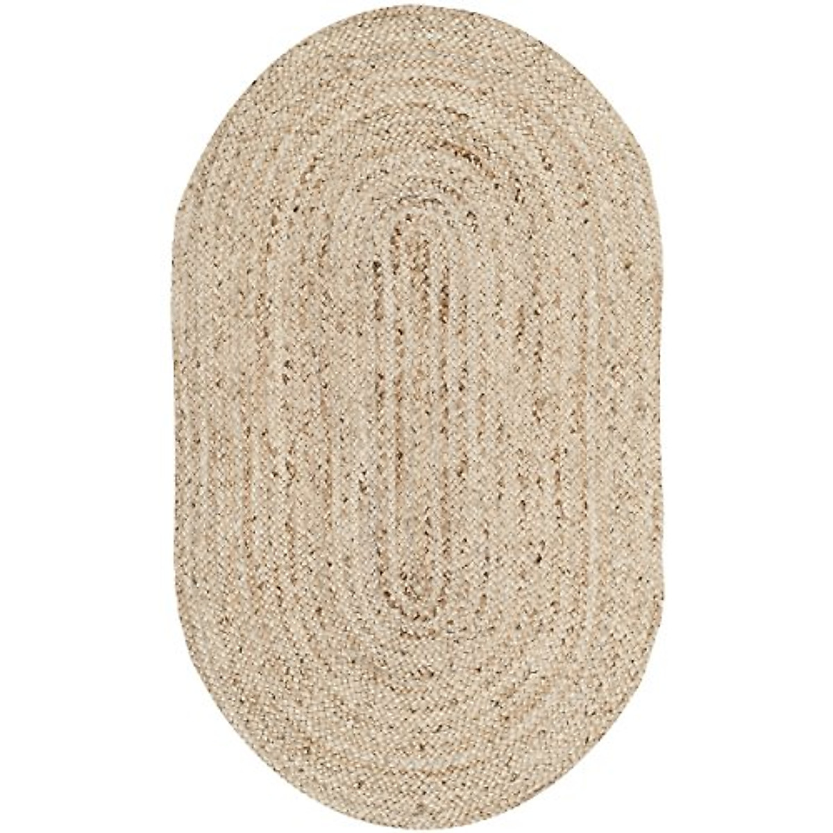 SAFAVIEH Cape Cod Collection Area Rug - 3' x 5' Oval, Natural, Handmade Flat Weave Jute, Ideal for High Traffic Areas in Living Room, Bedroom (CAP252A)