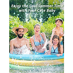 AKASO Kiddie Pools, 59'' x 13'', Inflatable Swimming Pools for Boys, Girls, Toddlers, Easy Set Up Inflatable Baby Ball Pit Pool for Ages 2+, Garden, Backyard, Outdoor Summer Water Party