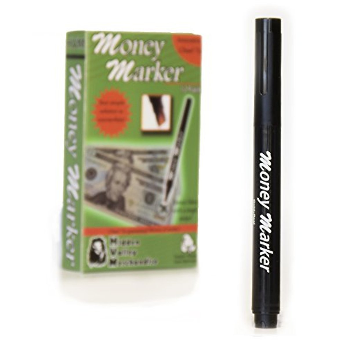 Money Marker (12 Counterfeit Pens) - Counterfeit Bill Detector Pen with Upgraded Chisel Tip - Detects Fake Counterfit Bills, Universal Currency Detectors Pack