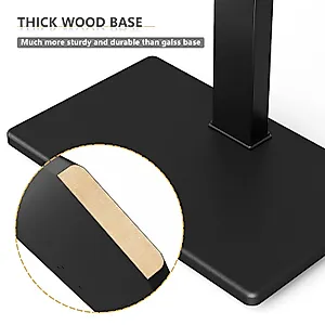 Universal Floor TV Stand with Height Adjustable Swivel Mount and 3 Media Storage Shelves, Fit for 42 43 47 50 55 60 65 70 75 Inch Plasma LCD LED OLED Flat or Curved Screen TVs