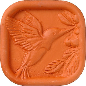 JBK Pottery Brown Sugar Savers - Set of 6 - Hummingbird, Maple Leaf, Sun, Owl, Bear, and Daisy Designs