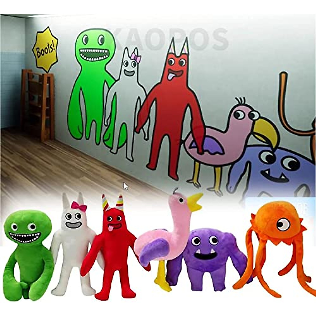 kaopos 6pcs Garten of banban Plush,Garten of banban Soft Stuffed Animal Plushies Toy for Kids Gift