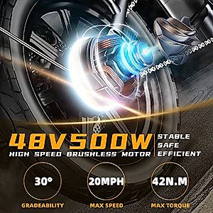 EUYBIKE Ebikes for Adults, 500W Motor 48V 18AH Removable Battery Mini Electric Bike for Adults,21MPH Folding Electric Bike, Urban City Commuter,14” Foldable Adult Electric Bicycles for Women, Men