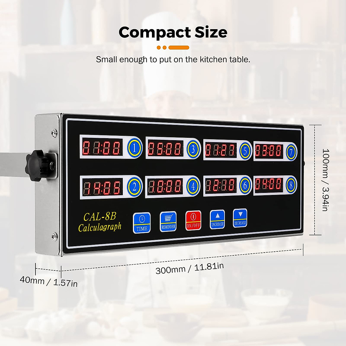 Bundle: BEAMNOVA 8 Channel + 4 Channel Digital Kitchen Timer Clock Commercial Loud Ring Restaurant Fryer Timer