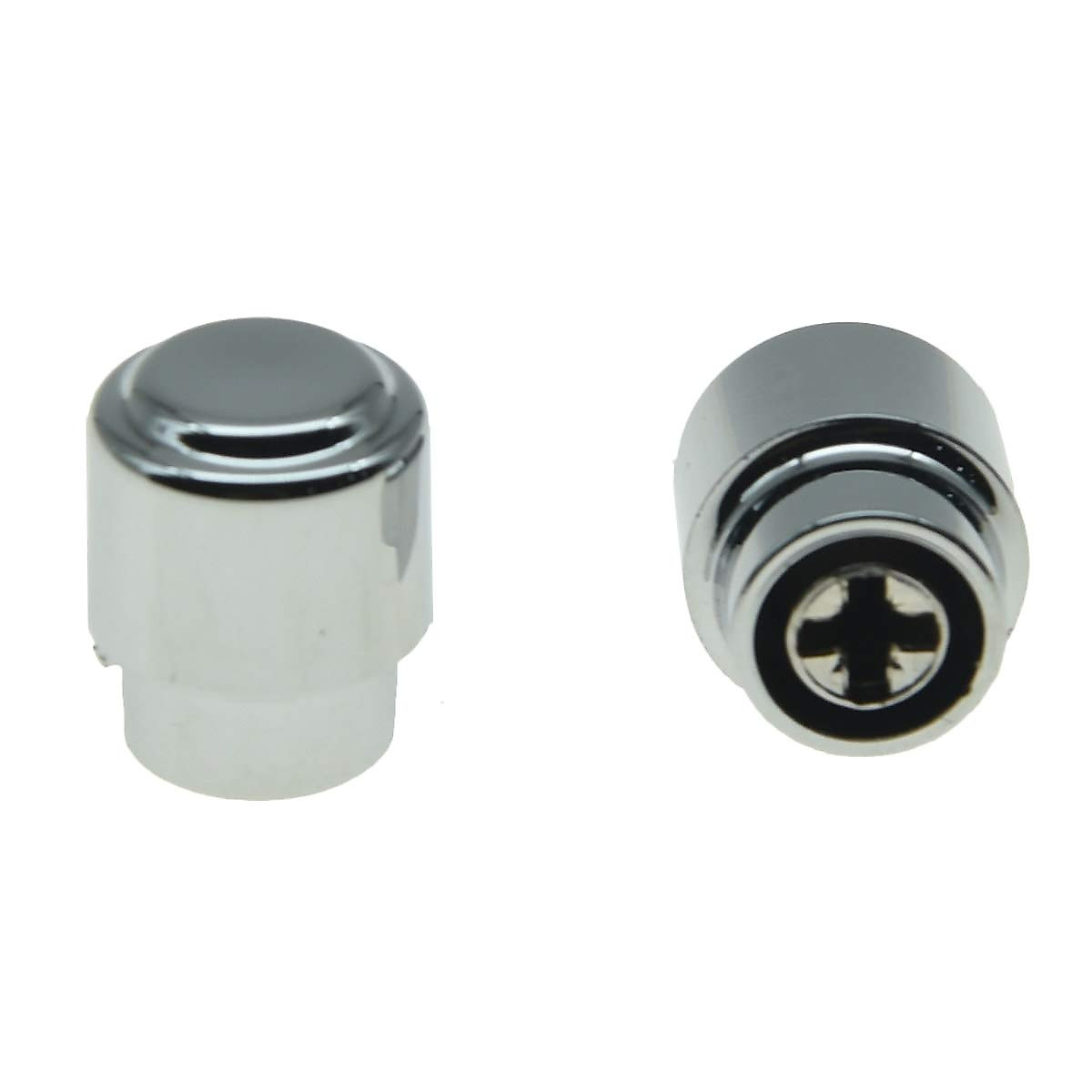 KAISH Pack of 2 Plastic Chrome Guitar Barrel Switch Tip 3 Way Pickup Selector Switch Knobs for U.S.or Import Tele/Telecaster