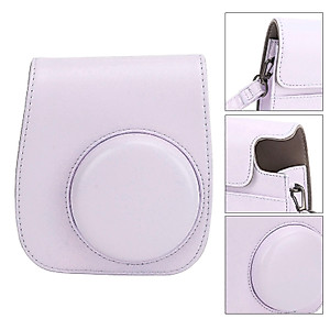 DAUZ Camera Case, SkinFriendly AntiScratch Adjustable Camera Bag with Stickers for Mini 12 (Purple)