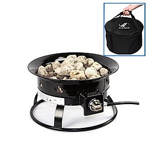 Heininger 5995 58,000 BTU Portable Propane Outdoor Fire Pit Includes Carry Bag