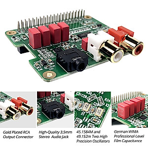 InnoMaker Raspberry Pi HIFI DAC HAT PCM5122 HIFI DAC Audio Card Expansion Board for Raspberry Pi 5 4 3 B+ Pi Zero etc. (DAC HAT)