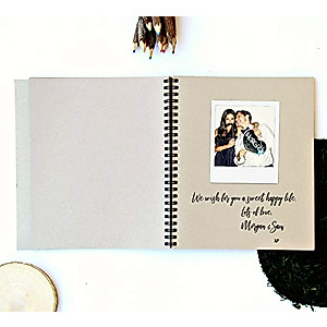 Rustic Wedding Guest Book for Rustic Wedding Decor. Softcover 90 pgs 8.5"x9" Flat-Lay. Wedding Guestbook with Blank Pages, Rustic Guest Book for Wedding(Kraft)