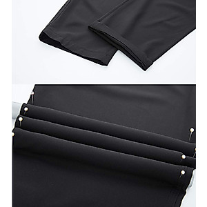 YSENTO Mens Track Pants Quick Dry Lightweight Joggers Athletic Hiking Pants Zipper Pockets Black Size XL