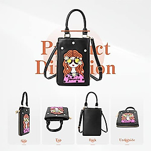 GOKTOW Women Quirky Purse,Novelty Lady Face Clutch Purses, Funny Crossbody Bag,PU Handle Satchel Tote Shoulder Bags