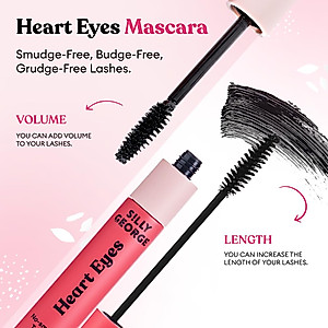 Silly George Heart Eyes Mascara | Smudge-Free, Budge-Free, Grudge-Free Lashes, Cruelty Free & Vegan