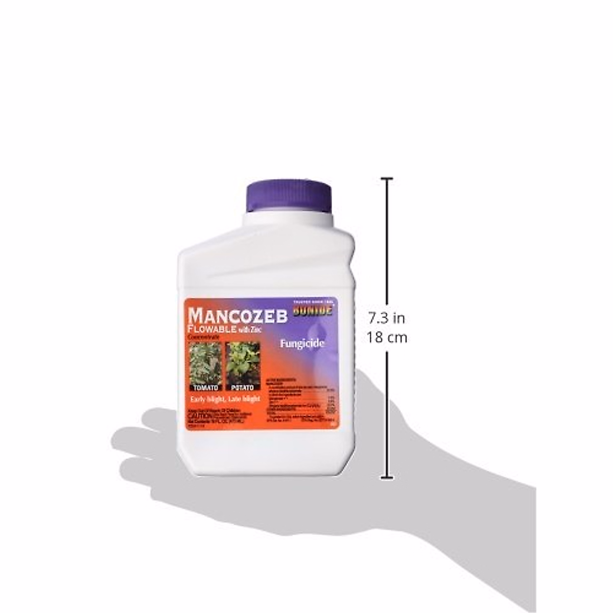 Bonide Mancozeb Flowable with Zinc Fungicide, 16 oz Concentrate, Broad Spectrum Disease Control & Prevention for Plants