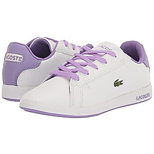 Lacoste Infant's Graduate Sneaker, White/Purple, 44SUI0005-Z54, 5.5