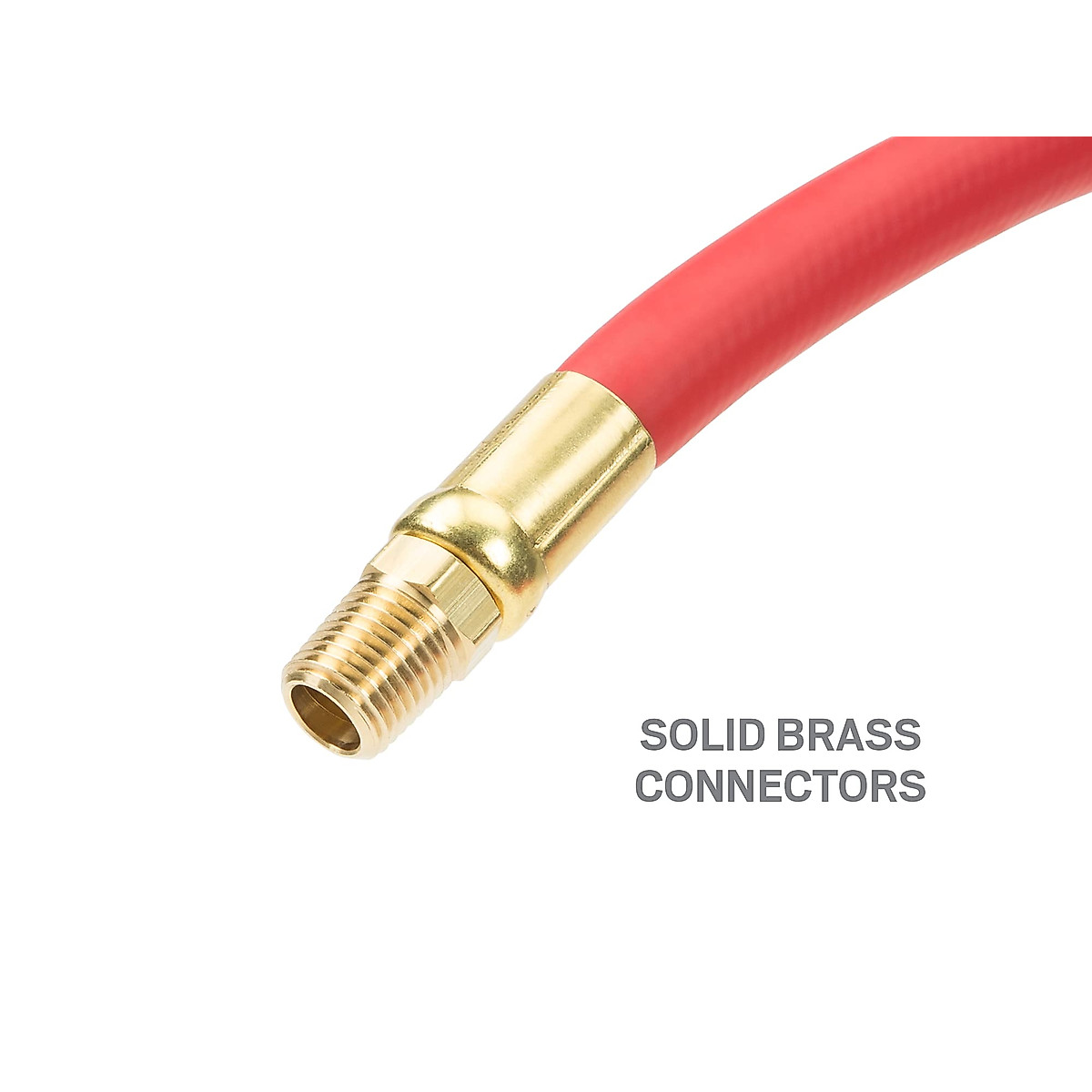 TEKTON 3/8 Inch I.D. x 6 Foot Hybrid Lead-In Air Hose (300 PSI) | 46133