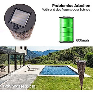 Mezone Solar Pathway Lights 2 Pack,Solar Powered LED Low Voltage Landscape Path Lights Garden Stake Lights Outdoor Dcorative Solar Lights In-Ground LED Light