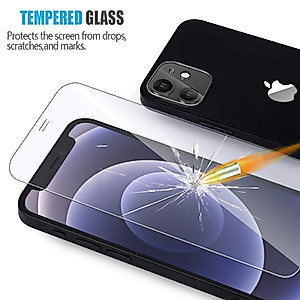 (4-Pack) Tempered Glass Screen Protectors for iPhone 12 Mini 5.4-inch with Back Covers, Akwox 9H Front Screen Protector and Back Screen Protector for iPhone 12 Mini (5.4" Display, 2020)