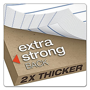 Ampad Double Sheet Writing Pads, Narrow Ruled, Size 8.5 x 11.75 Inches, White Paper, 100 Sheets Per Pad (20-346)