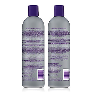 Jhirmack Silver Brightening Purple Shampoo and Conditioner Set for all types of silver, grey, and blonde hair