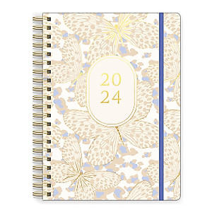 Southworth Planner (January 2024-December 2024), 8.5" x 11", Soft Butterfly, Premium 28#/105 gsm Paper, Large Twin Wire (91042)
