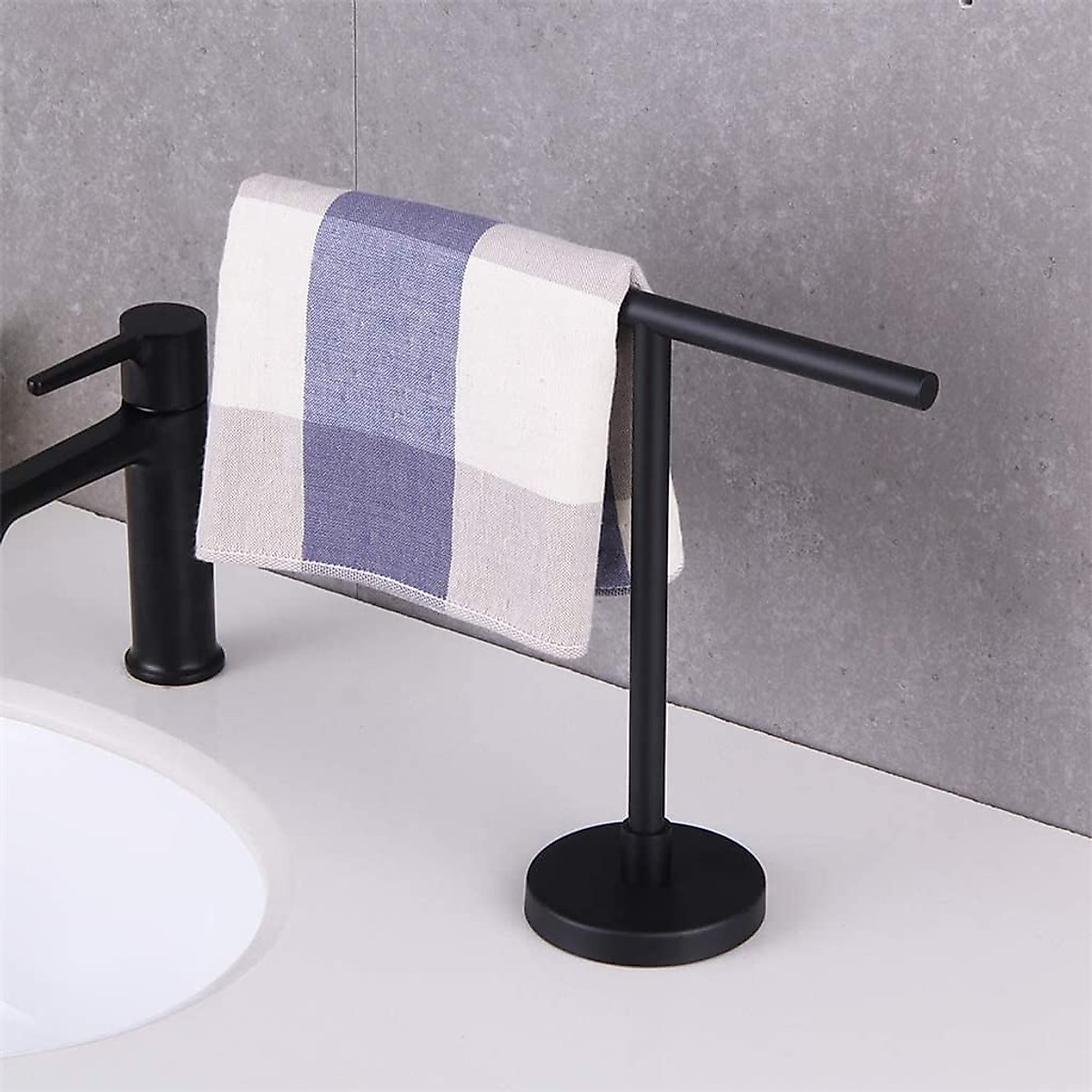 YTYZC Movable Free-Standing Hand Towel Holder Standing Tree Rack Bath Towel Stand Bathroom Vanities Countertop