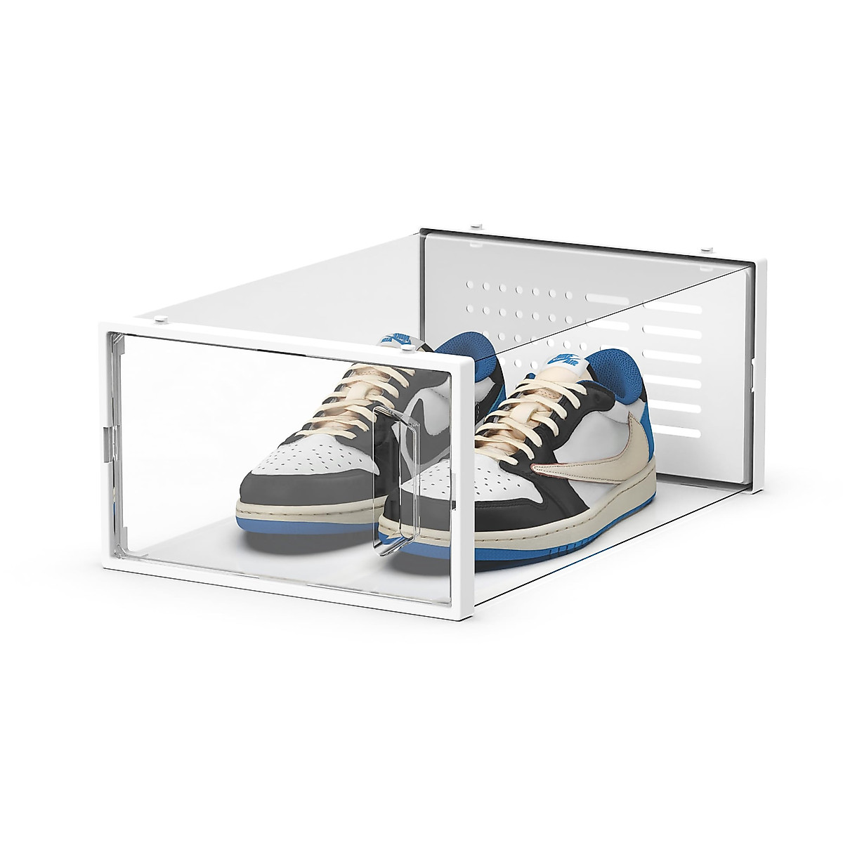 SEE SPRING 12 Pack Shoe Storage Box, Clear Plastic Stackable Shoe Organizer for Closet, Space Saving Shoe Rack Sneaker Container Bin Holder, Clear