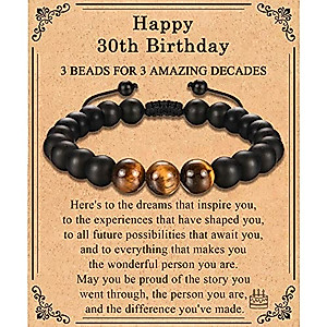 EFVISD 30th Birthday Gifts for Him, 30 Year Old Men Birthday Gifts Ideas, Bracelet for Husband Son Grandson Brother Boyfriend