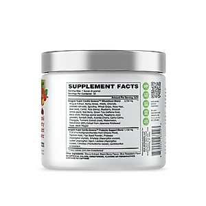 Arugula Super Cardio Greens Natural Preworkout, Cardio Support with 33 Superfoods Barley Grass, Broccoli, Moringa, Beets, Prebiotics, Probiotics, Spirulina, Powder Drink Mix, Berry 30 Days