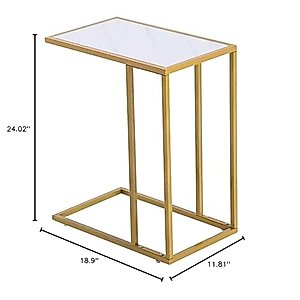 KARFER White Marble Series C Table Side Table Lazy Table [30x48x61cm]
