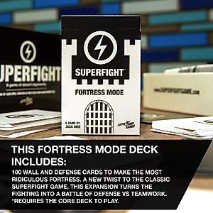 Skybound Superfight Fortress Mode Expansion Deck : 100 Cards for The Game of Absurd Arguments | for Kids, Teens, and Adults, 3 or More Players | Ages 8 and Up