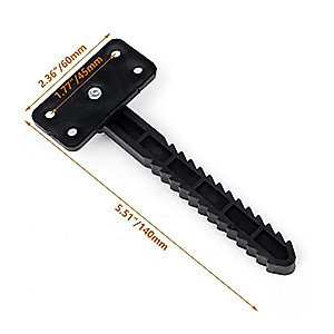 Homeswitch 6Set Furniture Couch Sofa Coated Plastic Invisible Connector Brackets Black