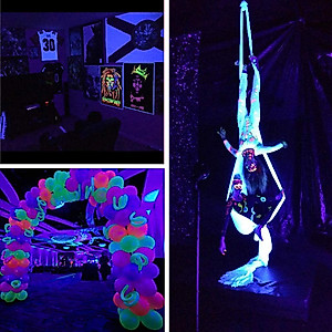 Black Lights U`King 72W UV LED Blacklight Uplights Par Lights Stage Lights by DMX and Remote Control for Disco Stage Lighting Wedding Birthday Party (4 Packs)