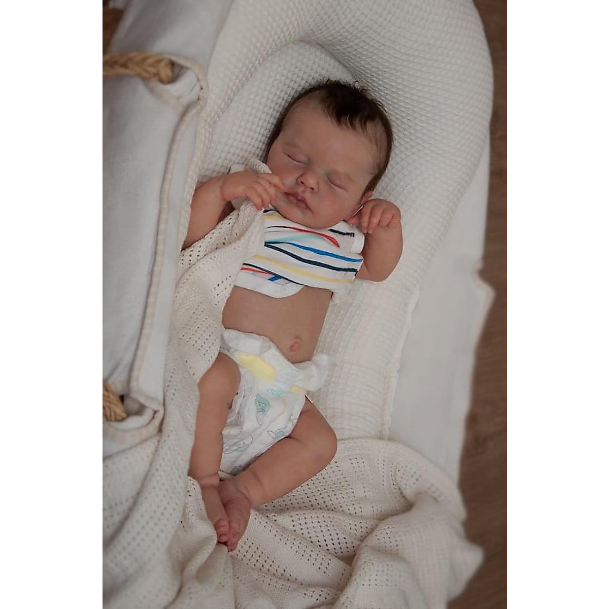 RXDOLL Vinyl Full Body Silicone Reborn Baby Dolls Boy 20 inch Sweet Sleeping Newborn Baby Dolls Realistic Anatomically Correct Baby Boy Doll Lifelike Handmade Reborn Doll