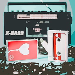 The Original MASHTAPE--Heart Balloon Design for Loved One, 8GB USB Cassette Flash Drive