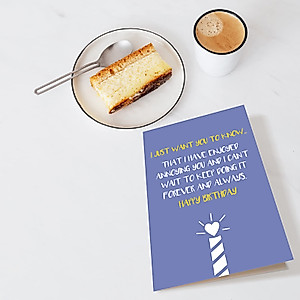 Chenive Happy Birthday Card for Husband Wife, Funny Birthday Card for Boyfriend Girlfriend, Romantic Bday Greeting Card, Enjoyed Annoying You Card