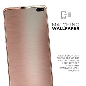 DesignSkinz Rose Gold Digital Brushed Surface V2 Protective Vinyl Decal Wrap Skin Cover Compatible with The Samsung Galaxy S20 (Screen Trim & Back Glass Skin)