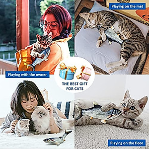 Floppy Fish Dog Toy,Floppy Fish,11" Realistic Interactive Perky Pet Floppy Fish Cat toy,USB Charging Floppy Fish Friend Dog Toy,Dog Fish Toy Flopping Can Chew and Kick,Reducing Stress For Cats