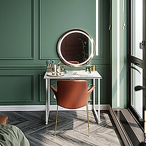 Coleshome 32 Inch Computer Desk, Modern Simple Style Desk for Home Office, Study Student Writing Desk, White