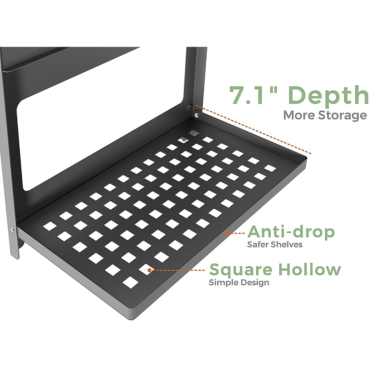 SKIKEN 2-Tier Folding Metal Shelf Wall Mounted | Small Foldable Wall Shelf | Dorp Down | Combined Stackable | Small Combined Floating Shelf for Laundry Room Bathroom Utility RV | 13.4" (Black)