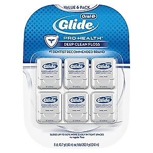 Oral-B Glide Pro-Health Dental Floss, Deep Clean, Mint, 40m, Pack of 6