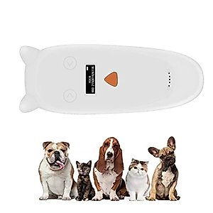 Smoostart Pet Microchip Scanner, ISO11784/ISO11785/FDX-B/EMID Cute Pet Microchip Reader for Animal/Pet/Dog/Cat/Pig