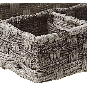 Whitmor Split Rattique 4 Section Tray Gray Wash