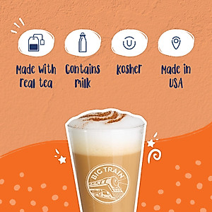 Big Train Spiced Powdered Instant Chai Tea Latte Mix, Spiced Black Tea with Milk, For Home, Coffee Shop, Restaurant Use, 56 Ounce